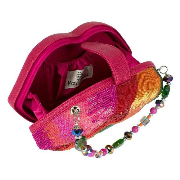 Mary Frances | Bags | Mary Frances Rainbow Kisses Top Handle Lips ...
